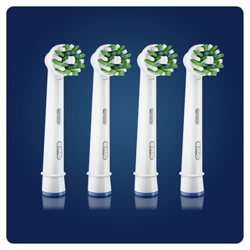 Oral-B CrossAction Toothbrush Head with CleanMaximiser Technology, Pack of 4 Counts