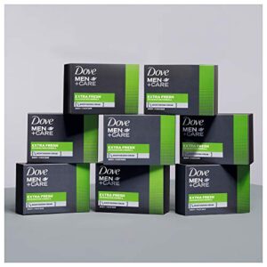 Dove Men+Care 3 in 1 Bar Cleanser for Body, Face, and Shaving Extra Fresh Body and Facial Cleanser More Moisturizing Than Bar Soap to Clean and Hydrate Skin 3.75 Ounce (Pack of 8)