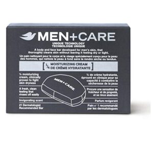 Dove Men+Care 3 in 1 Bar Cleanser for Body, Face, and Shaving Extra Fresh Body and Facial Cleanser More Moisturizing Than Bar Soap to Clean and Hydrate Skin 3.75 Ounce (Pack of 8)