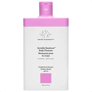 drunk elephant scrubbi bamboes body cleanser – moisturizing, exfoliating bamboo beads (240 ml / 8 fl oz)