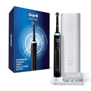 oral-b pro 5000 smartseries power rechargeable electric toothbrush with bluetooth connectivity, black edition