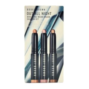 Bobbi Brown Out All Night Mini Long-Wear Cream Shadow Gift Set:: Cashew, Golden Pink, and Golden Bronze