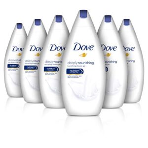 dove deep moisture deeply nourishing body wash, 16.9 fl oz (pack of 6)