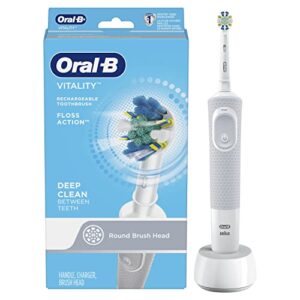 oral-b vitality flossaction electric toothbrush, white