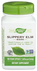 nature’s way nature’s way slippery elm bark, 100 count