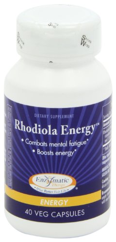 Nature's Way Premium Extract Rhodiola Energy Standardized 3% Rosavins / 1% Salidroside, 40 VCaps