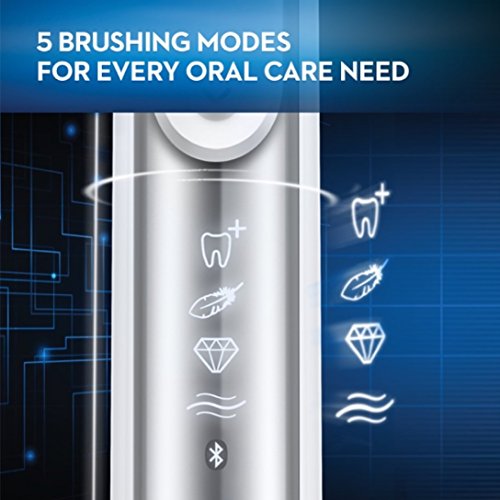 Oral-B 7500 Electric Toothbrush with Replacement Brush Heads and Travel Case, White