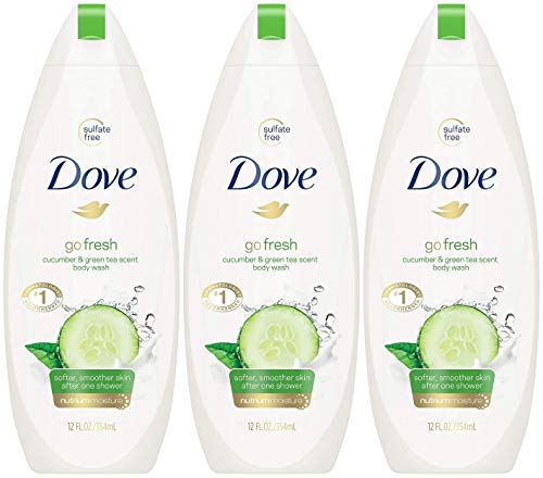 3 Dove Nourishing and Restore Body Wash 16.9oz, Go freash-Cucumber & green tea)10