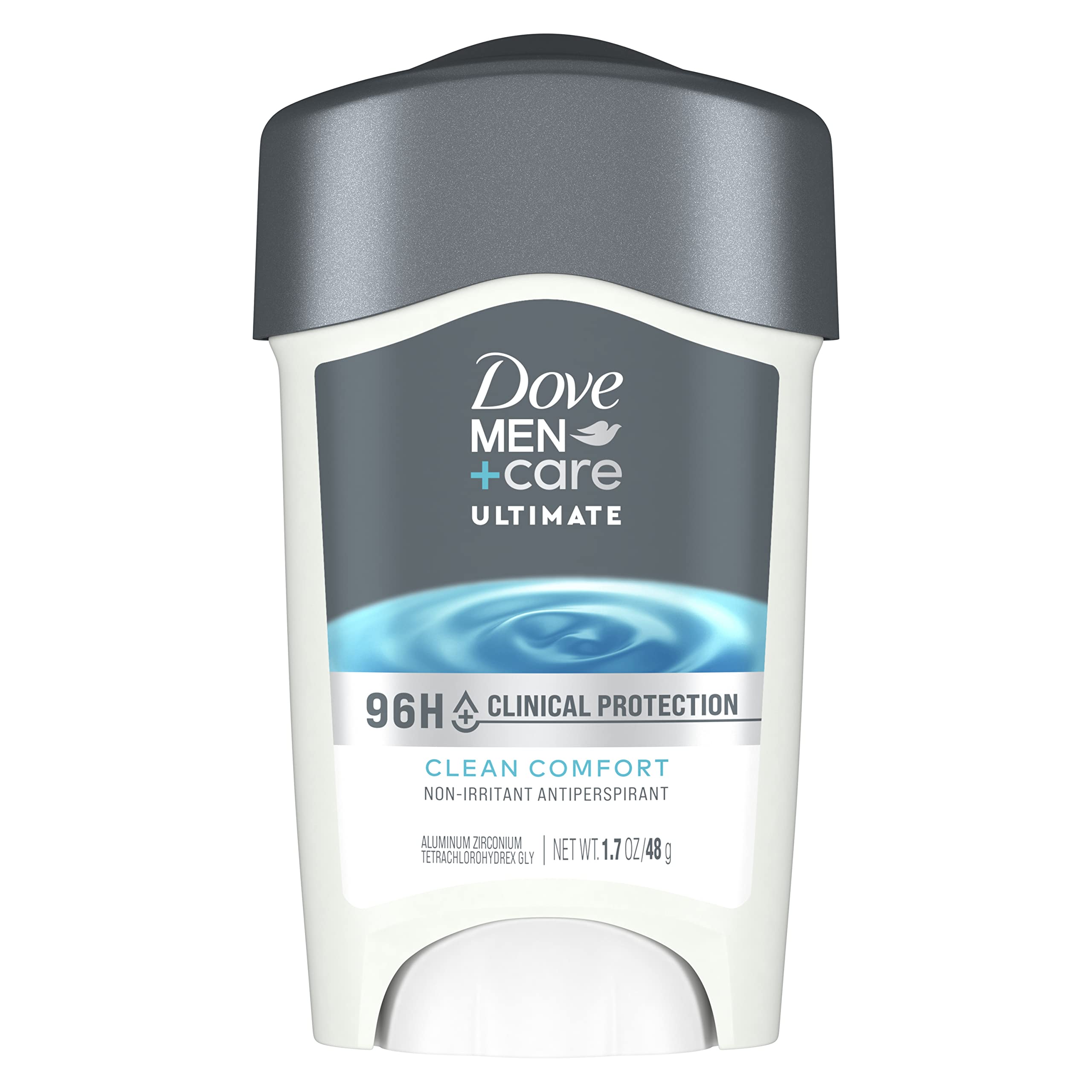 Dove Men+Care Clinical Protection Antiperspirant Clean Comfort Stick for Men 96-Hour Sweat and Odor Protection Clinical Strength Antiperspirant with 1/4 Moisturizing Cream 1.7 oz