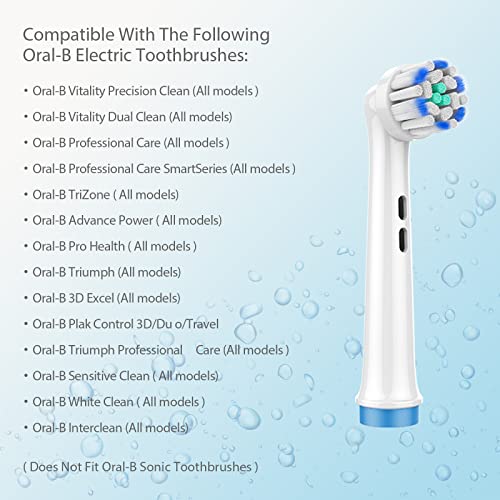 Electric Toothbrush Replacement Heads for Oral B Brush Heads Extra Thin Care Soft Bristle Heads 16 Pack