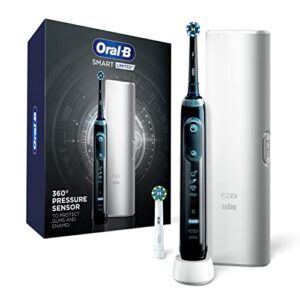 oral-b pro smart limited power rechargeable electric toothbrush with (2) brush heads and travel case, black