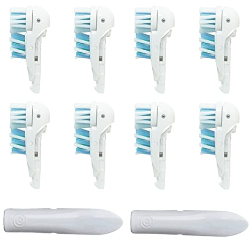 Sensitive Replacement Toothbrush Heads Compatible with Oral-B Cross Action Power 3733 4732,Rotating Powerhead and Crisscross Bristles (White)