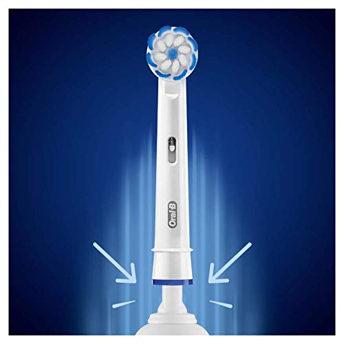 Oral-B Clean and Care Sensitive Clean Replacement Toothbrush Head, Pack of 4 Counts