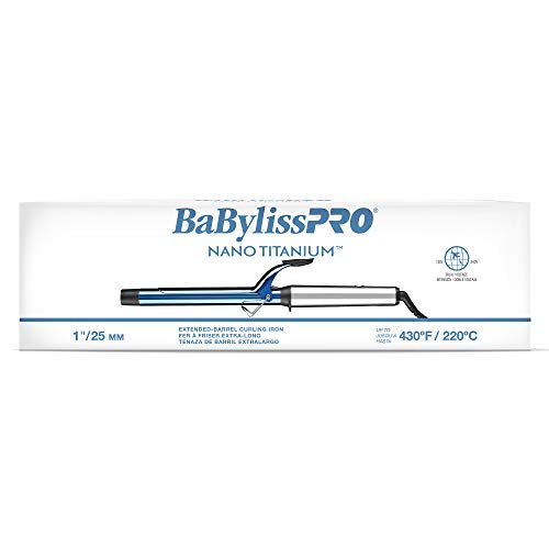 BaBylissPRO BNTW100XLUC Nano Titanium Extended Barrel Curling Iron