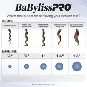 BabylissPRO Nano Titanium 1¼" Marcel Curling Iron, 1 ¼ Inch (Pack of 1)