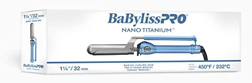 BabylissPRO Nano Titanium 1¼" Marcel Curling Iron, 1 ¼ Inch (Pack of 1)