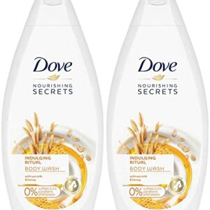 Dove Nourishing Secrets Indulging Ritual Body Wash with Oat Milk and Honey, 16.9 Ounce / 500 Ml (Pack of 2) International Version