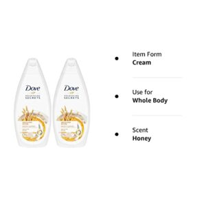 Dove Nourishing Secrets Indulging Ritual Body Wash with Oat Milk and Honey, 16.9 Ounce / 500 Ml (Pack of 2) International Version