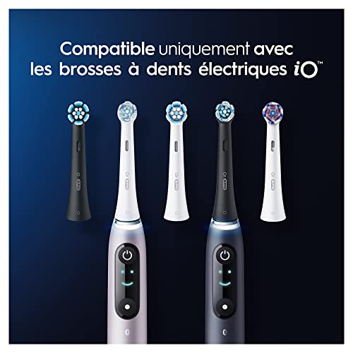 Oral-B iO Ultimate Clean Electric Toothbrush Head, Twisted & Angled Bristles for Deeper Plaque Removal, Pack of 4, Suitable for Mailbox, White