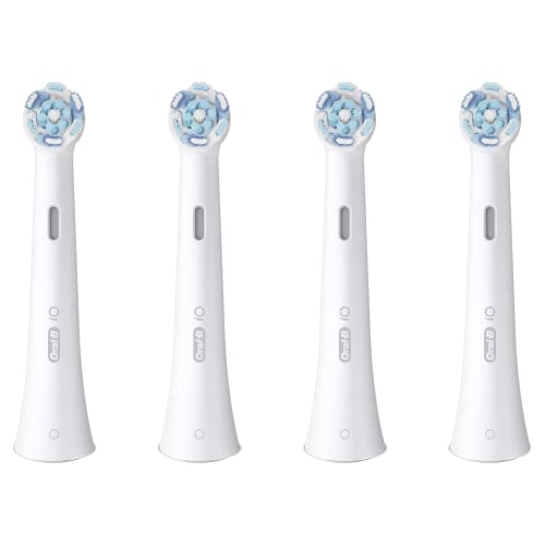 Oral-B iO Ultimate Clean Electric Toothbrush Head, Twisted & Angled Bristles for Deeper Plaque Removal, Pack of 4, Suitable for Mailbox, White