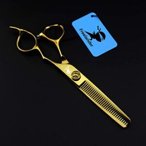 Hair Cutting Scissors, 6.0 Inch Golden Professional Japan 440C Hair Cutting Scissor - Salon Right-Hand Razor Edge Barber Scissors, Hand Sharpened