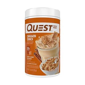 quest nutrition cinnamon crunch protein powder, high protein, low carb, gluten /soy free, 25.6 ounce (pack of 1)