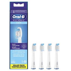 oral-b pulsonic clean toothbrush heads for sonic toothbrushes (pack of 4)