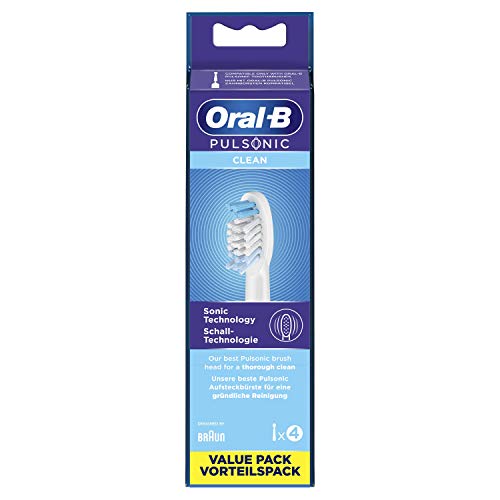 Oral-B Pulsonic Clean Toothbrush Heads for Sonic Toothbrushes (Pack of 4)