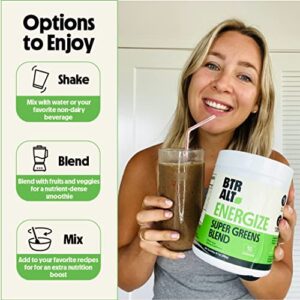 Better Alt Greens Powder, Helps Reduce Bloating, 15 Super Greens- Blend of Spirulina, Moringa & More, Vegan Super Greens Powder to Debloat, Detox Green Superfood Powder, 33 Servings