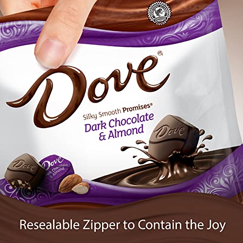 DOVE PROMISES Almond Dark Chocolate Candy 7.61-Ounce Bag (Pack of 8)