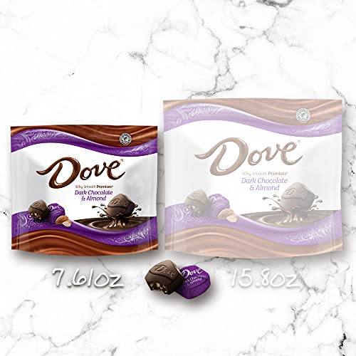 DOVE PROMISES Almond Dark Chocolate Candy 7.61-Ounce Bag (Pack of 8)