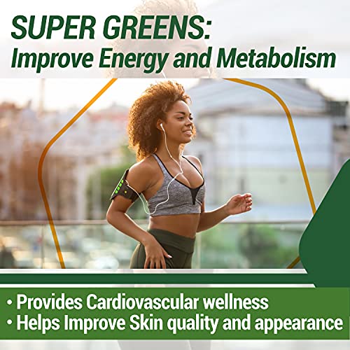 Country Farms Super Greens Capsules, Whole Food Dietary Supplement, 32 Super Foods, 30 servings.