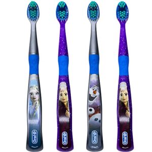 Oral-B Disney Frozen Toothbrush, 3+ YRS, Extra Soft (Characters Vary) - Pack of 4