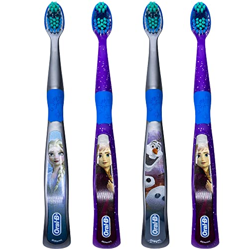 Oral-B Disney Frozen Toothbrush, 3+ YRS, Extra Soft (Characters Vary) - Pack of 4