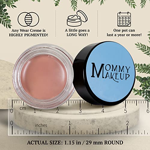 Mommy Makeup Any Wear Creme in Anna (a matte warm rosy beige) - The ultimate multi-tasking cosmetic - Smudge-proof Eye Shadow, Cheek Color, and Lip Color all-in-one [Anna]