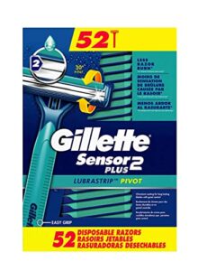 gillette sensor2 plus disposable razor (52 pack)