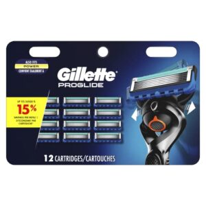 gillette proglide mens razor blade refills, 12 count