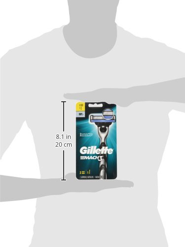 Gillette Mach3 Mens Razor with 1 Handle and 2 Razor Blade Refills