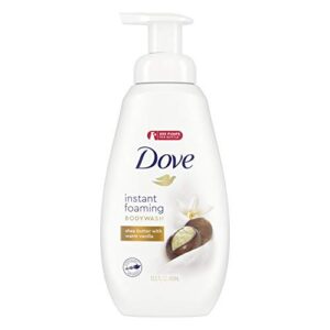 Dove Instant Foaming Body Wash with NutriumMoisture Technology Shea Butter with Warm Vanilla Effectively Washes Away Bacteria While Nourishing Your Skin 13.5 oz