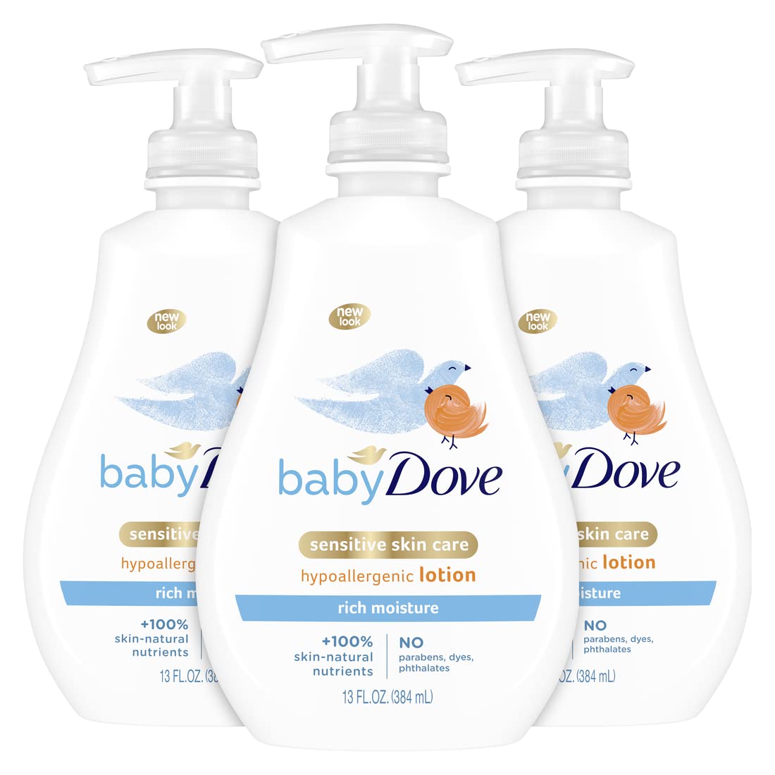 Baby Dove Lotion, Rich Moisture, 13 Ounce (Pack of 3)