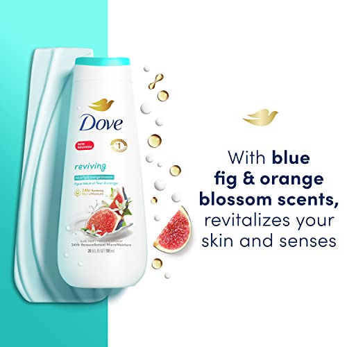 Dove Body Wash Reviving Blue Fig & Orange Blossom for Renewed, Healthy Looking Skin Gentle Skin Cleanser with 24hr Renewing MicroMoisture 20 oz