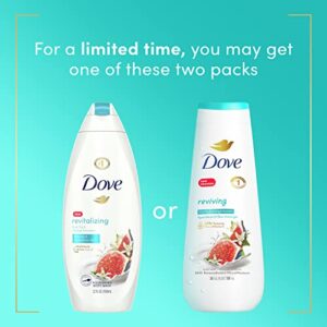 Dove Body Wash Reviving Blue Fig & Orange Blossom for Renewed, Healthy Looking Skin Gentle Skin Cleanser with 24hr Renewing MicroMoisture 20 oz