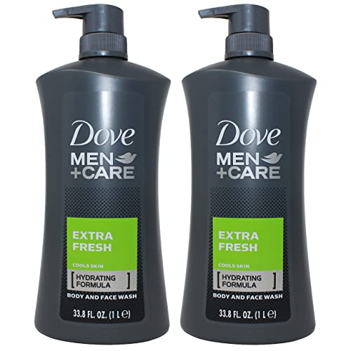 Dove Men Body Wash Extra Fresh 1 Liter (33.8 Oz) - Pack of 2