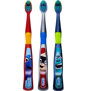 Oral-B Kids Pixar Toothbrush, Children 3+, Extra Soft (Characters Vary) - Pack of 3