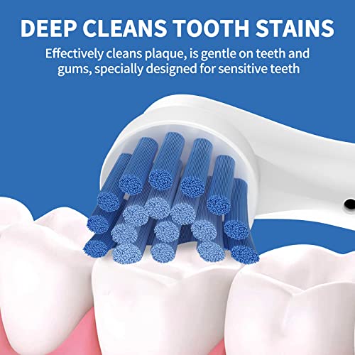 Sensitive Gum Care Electric Toothbrush Oral B Replacement Brush Heads, Toothbrush Heads Replacement Soft Bristle Brush Heads Compatible with Oral B, 8 Toothbrush Heads with 4 Oral b Brush Heads Cover