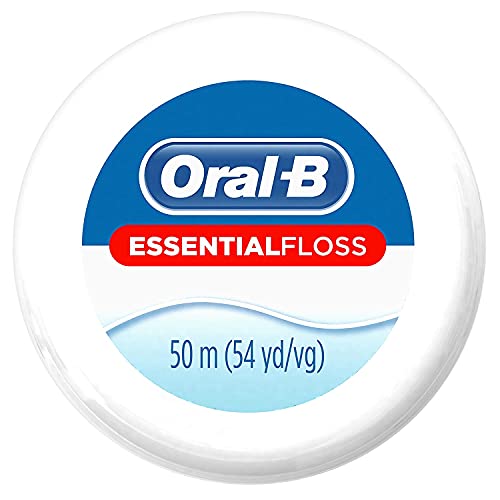 Oral-B Essential Floss, Waxed, Unflavored, 54 Yards (50 meters) - Pack of 2