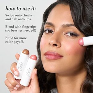 Julep Skip The Brush Cream to Powder Blush Stick - Sheer Glow - Blendable and Buildable Color - 2-in-1 Blush and Lip Makeup Stick