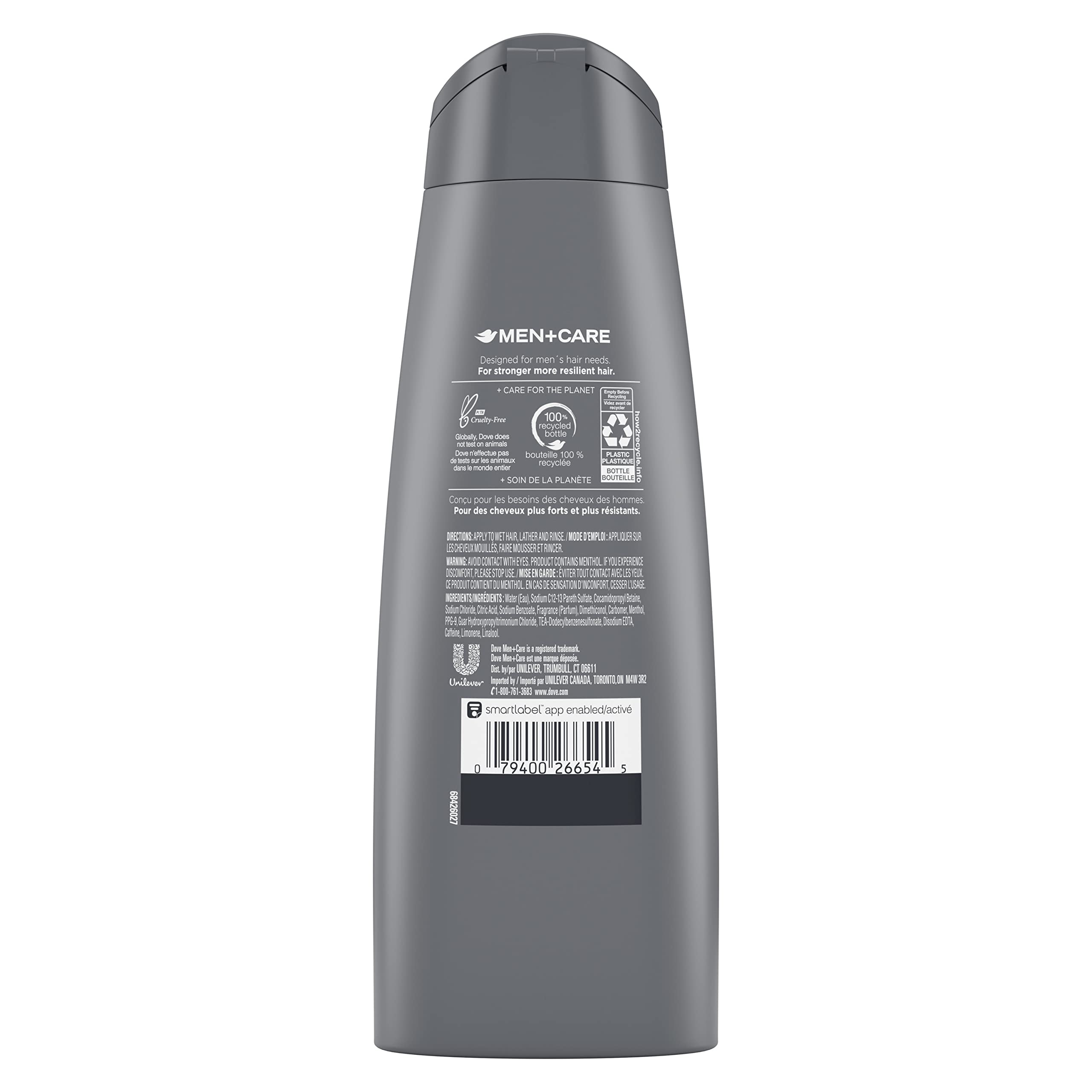 Dove Men+Care Fortifying 2-in-1 Shampoo and Conditioner For Everyday Care Fresh and Clean with Caffeine Helps Strengthen and Nourish Hair 12 oz 4 Count