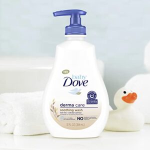 Baby Dove Soothing Wash To Soothe Delicate Baby Skin Derma Care Washes Away Bacteria, No Artificial Perfume Or Color, Paraben Free, Phthalate Free 13oz