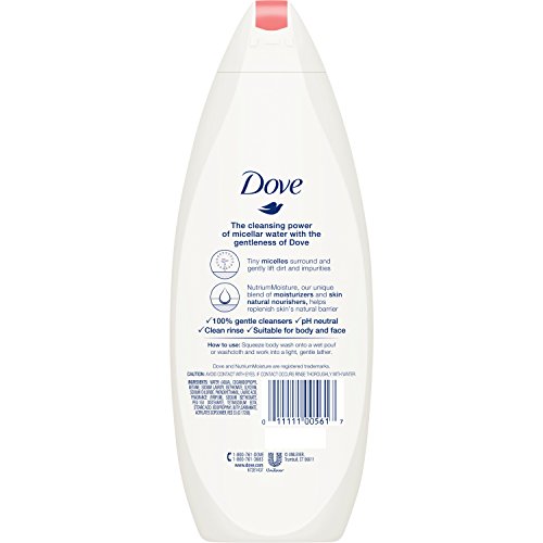 Dove Body Wash - Anti-Stress Micellar Water - Ultra Mild & Gentle - Sulfate Free - Net Wt. 22 FL OZ (650 mL) Per Bottle - Pack of 2 Bottles